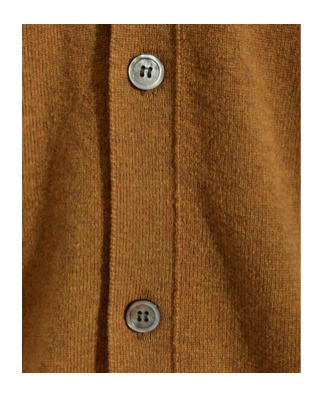 Play Comme Des Garcon Ribbed V-neck Knit Top