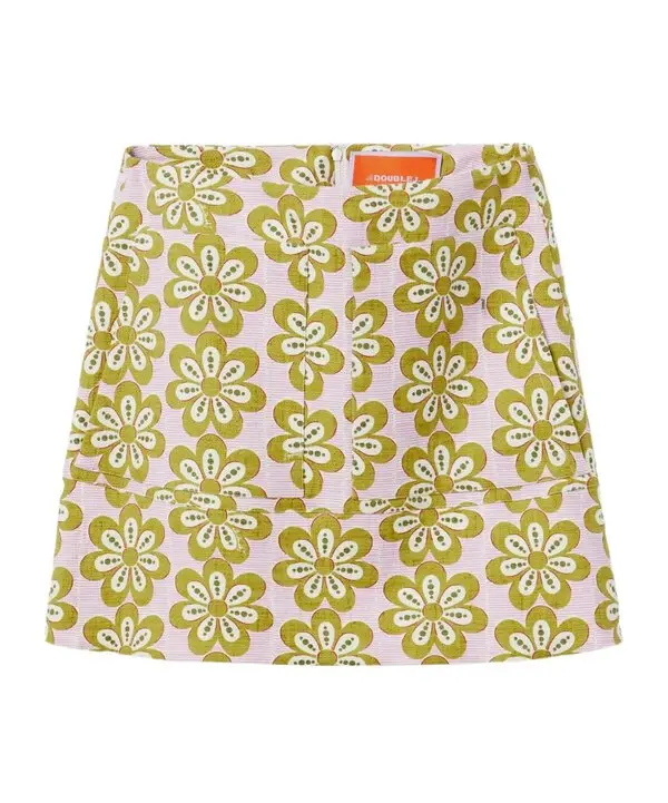 La DoubleJ Floral-print Cotton-blend Skirt