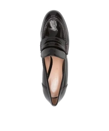 GIANVITO ROSSI Patentleather Highheeled Loafers