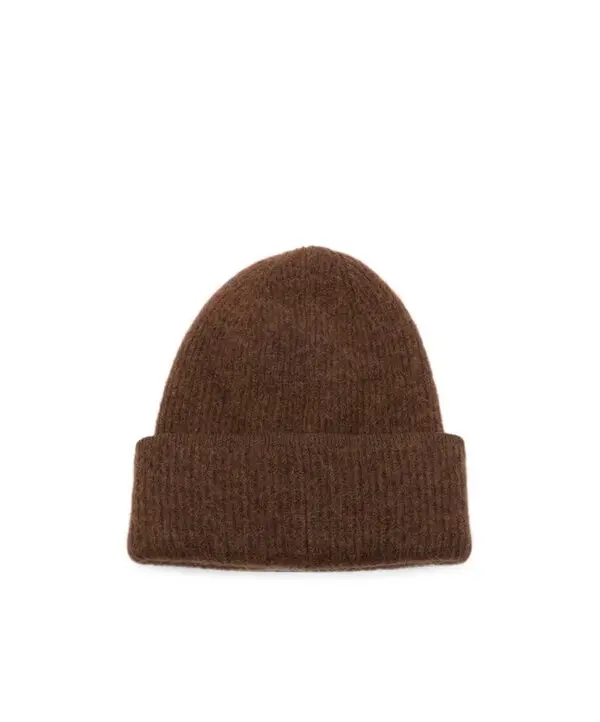 Jacquemus Logo Patch Ribbed Beanie Hat - No