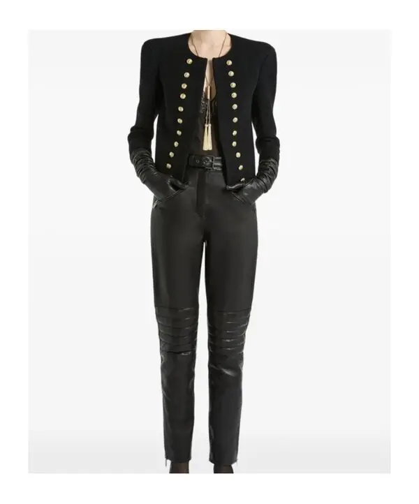Balmain Textured Bouclette Tweed Jacket With Gold-tone Buttons