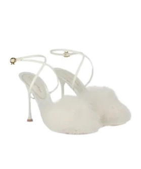 GIANVITO ROSSI Feathered-strap Sandals