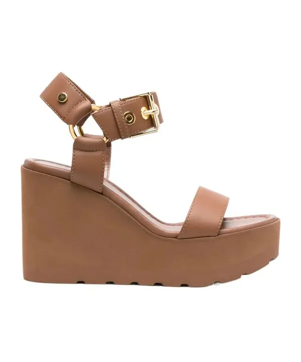 GIANVITO ROSSI Leather Wedge Sandals