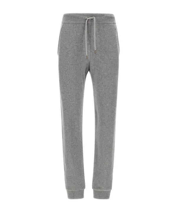 Balmain Logo Plaque Drawstring Trousers - Grey