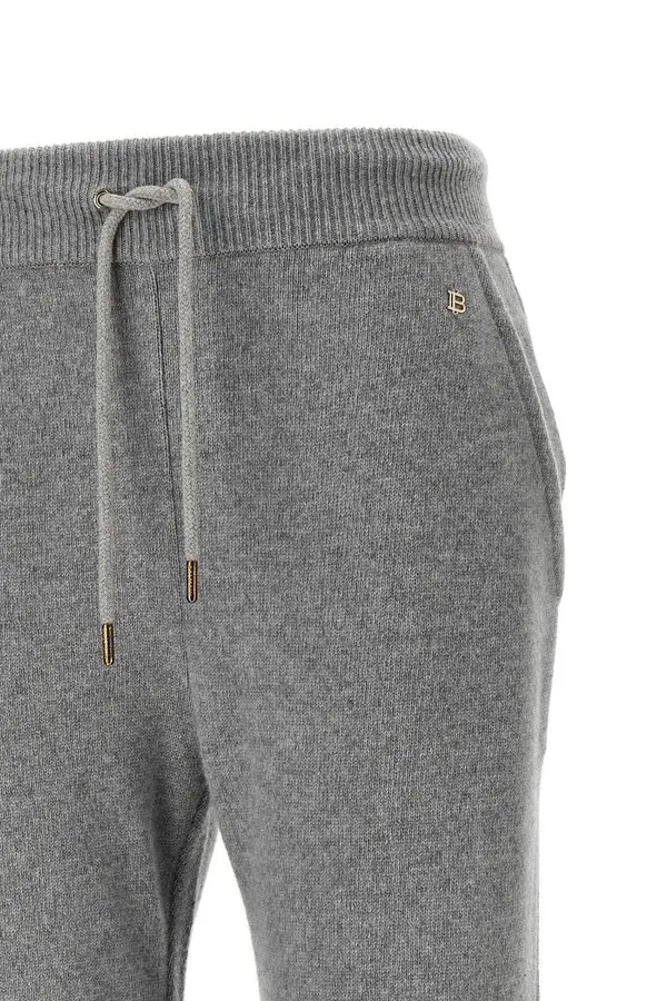 Balmain Logo Plaque Drawstring Trousers