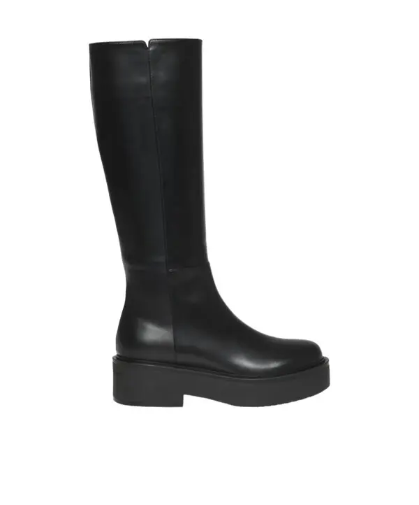 GIANVITO ROSSI Hiro Leather Boots - Black