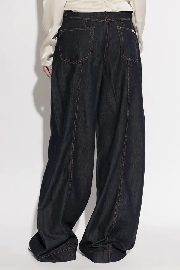 SELF-PORTRAIT Belt-loop Wide-leg Jeans