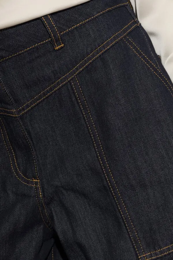 SELF-PORTRAIT Belt-loop Wide-leg Jeans