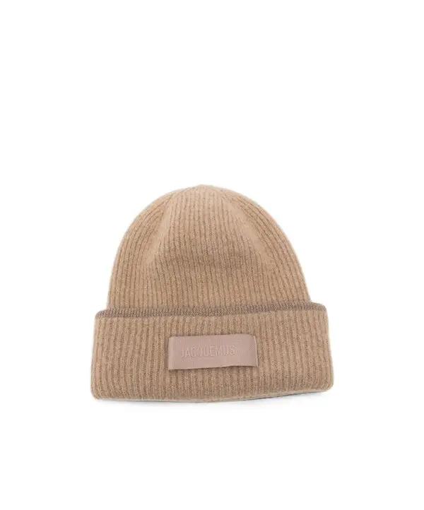 Jacquemus Logo-patch Ribbed-knit Beanie - No