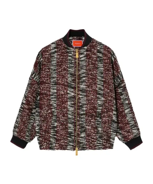 La DoubleJ Textured Tweedblend Bomber Jacket
