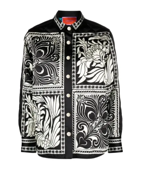 La DoubleJ Iris Quilted Shirt Jacket - Black