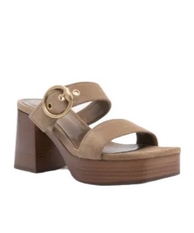GIANVITO ROSSI 90mm Suede Block Heel Sandals - Brown