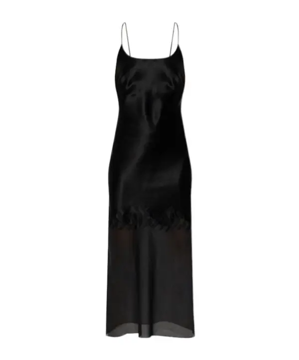 BY MALENE BIRGER Camilla Sleeveless Maxi Slip Dress With Sheer Hem