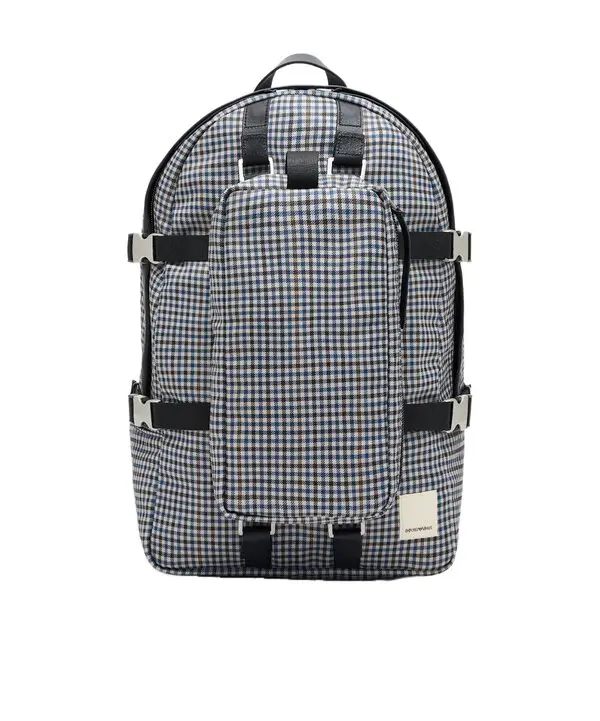 Emporio Armani Eagle Club Capsule Collection Checked Nylon Backpack