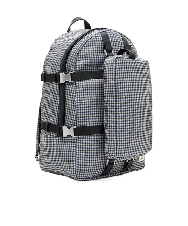 Emporio Armani Eagle Club Capsule Collection Checked Nylon Backpack