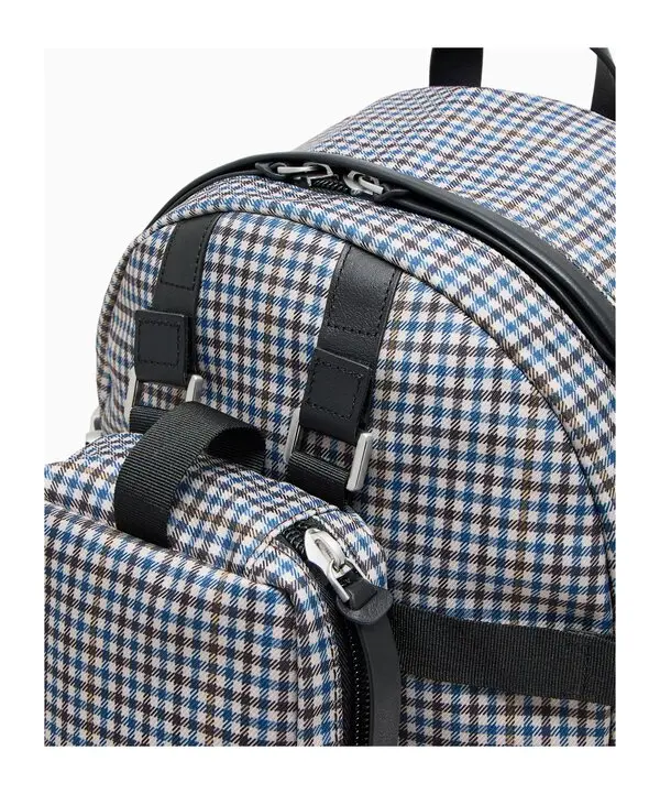 Emporio Armani Eagle Club Capsule Collection Checked Nylon Backpack