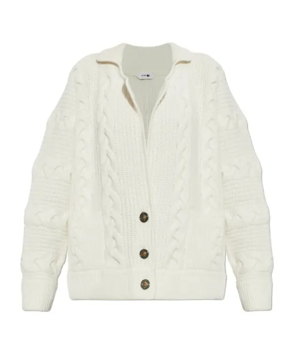 Versace Wool Cashmere Cable-knit Cardigan - No