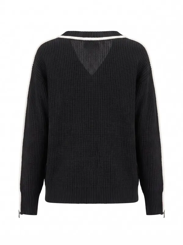 Patrizia Pepe V-neck Long-sleeve Knit Sweater
