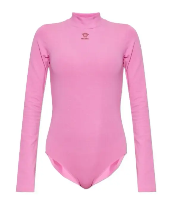 Versace Long Sleeve High Neck Bodysuit - No