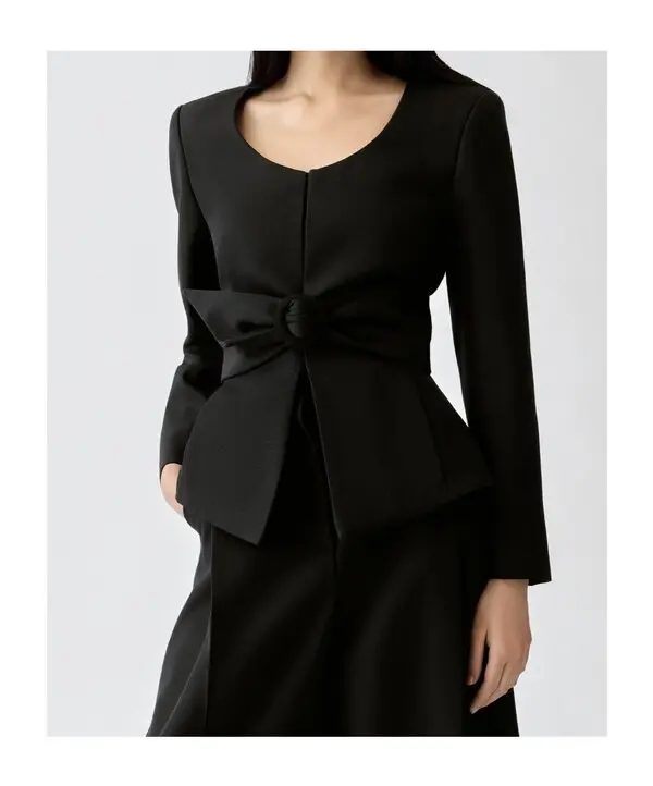 Jacquemus Long Sleeve Tie Detailed Jacket