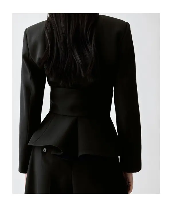 Jacquemus Long Sleeve Tie Detailed Jacket
