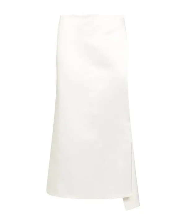 Sportmax Solid-color Midi Skirt With Crystal Embellishments