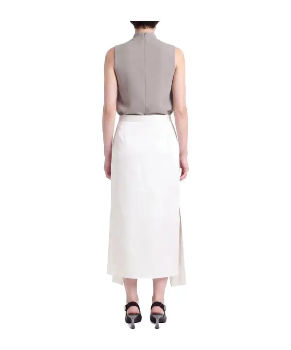 Sportmax Solid-color Midi Skirt With Crystal Embellishments