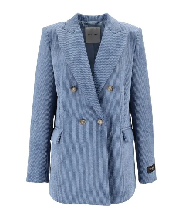 ERMANNO FIRENZE Double-breasted Corduroy Blazer