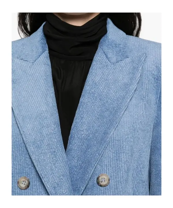 ERMANNO FIRENZE Double-breasted Corduroy Blazer