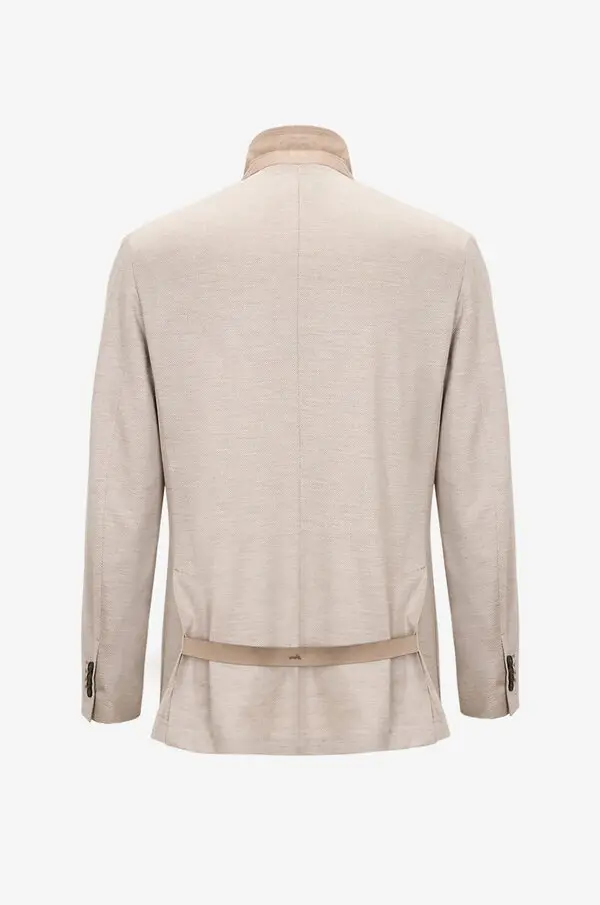 Brioni Blazer Chevrons Wool And Silk Jersey