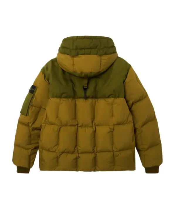 Stone Island Hooded Down Jacket With Wind Resistance