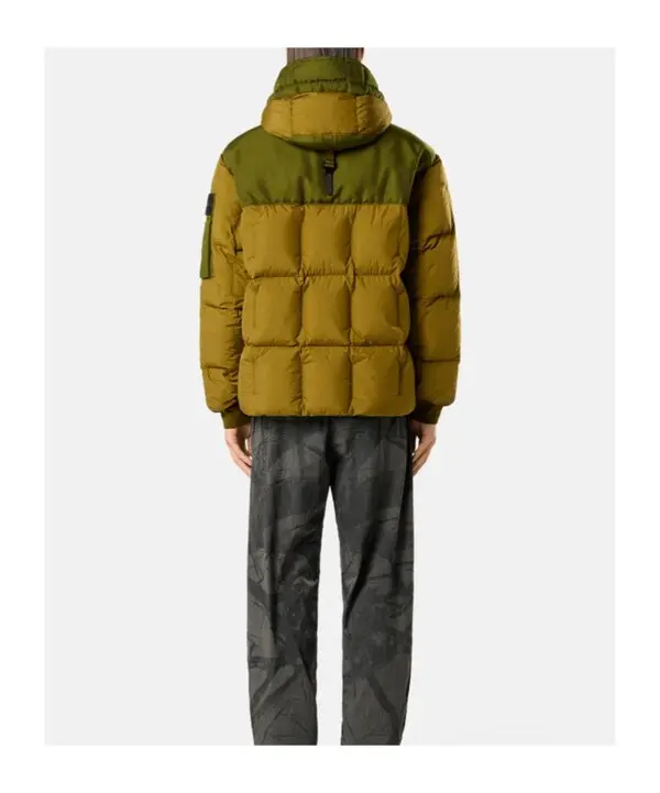 Stone Island Hooded Down Jacket With Wind Resistance