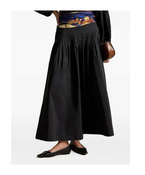 Ralph Lauren High-waisted Pleated Flared Skirt