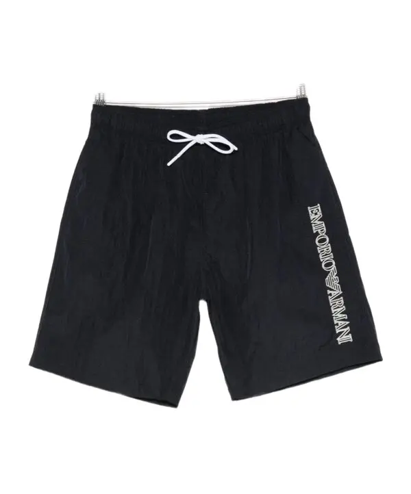 Emporio Armani Logo Print Swim Shorts