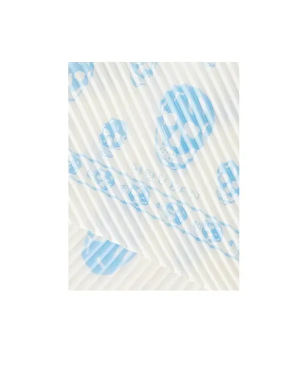 Alexander McQueen Pleated Skull-print Scarf
