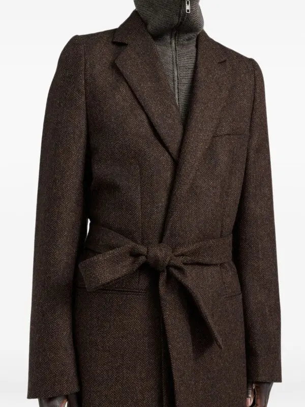 MAISON MARGIELA Four Stitches Belted Wool Coat