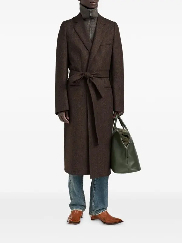 MAISON MARGIELA Four Stitches Belted Wool Coat