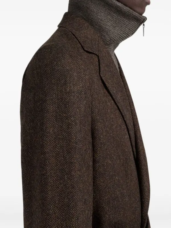 MAISON MARGIELA Four Stitches Belted Wool Coat