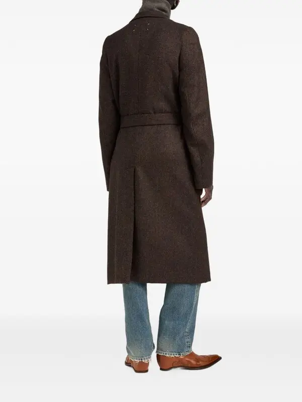 MAISON MARGIELA Four Stitches Belted Wool Coat