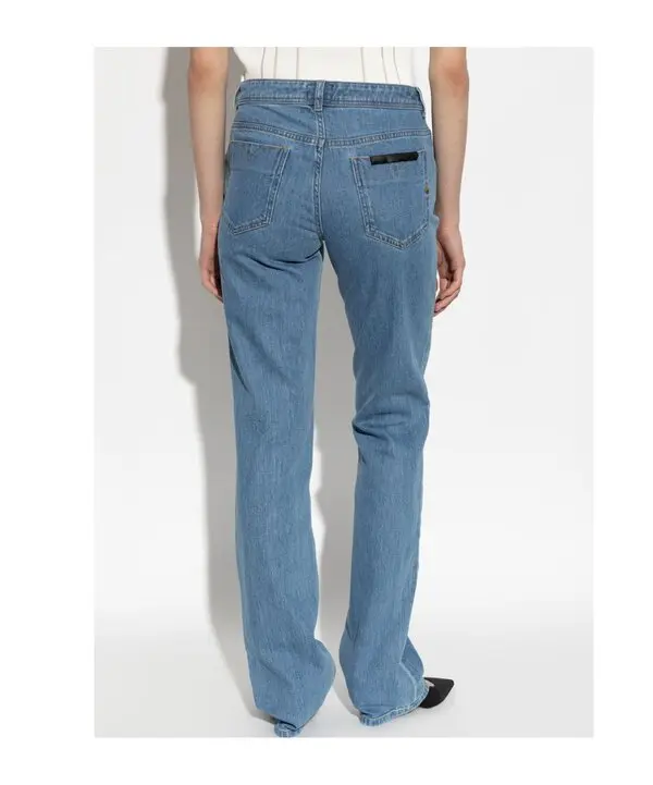 Versace Slim-fit Buckle Detail Jeans - Blue
