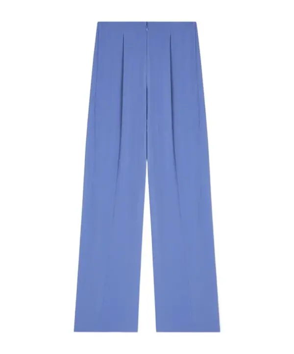 Emporio Armani High-waisted Wide-leg Pants With Back Zipper