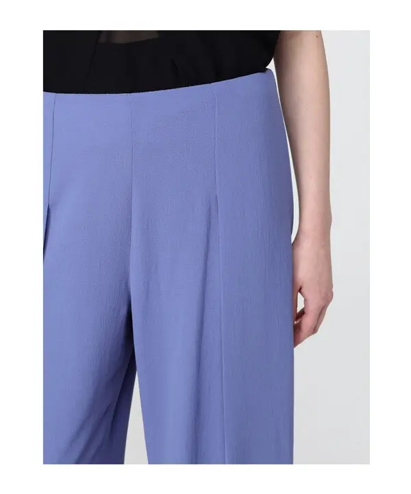 Emporio Armani High-waisted Wide-leg Pants With Back Zipper