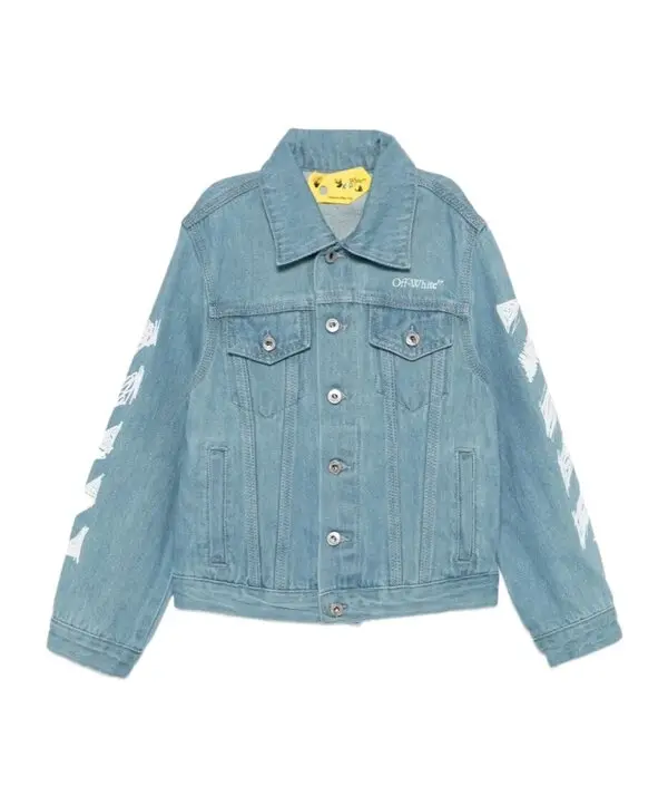 Off-White Diagonals Print Denim Jacket