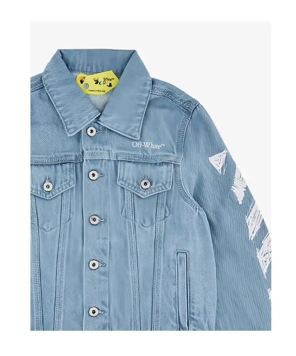 Off-White Diagonals Print Denim Jacket