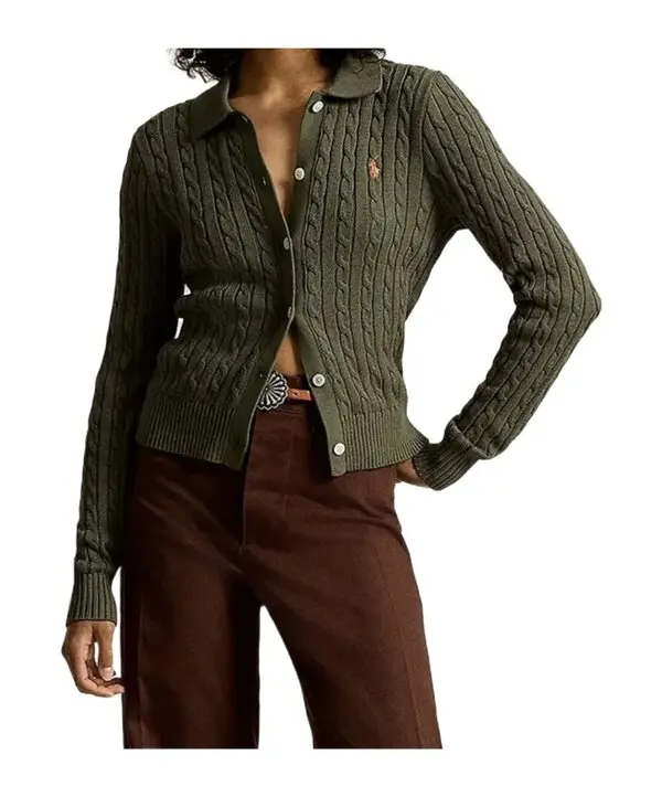 Polo Ralph Lauren Cable-knit Cotton Cardigan - Black