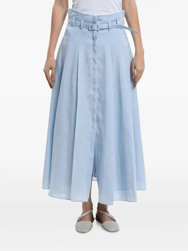 Gabriela Hearst Belted Midi Skirt