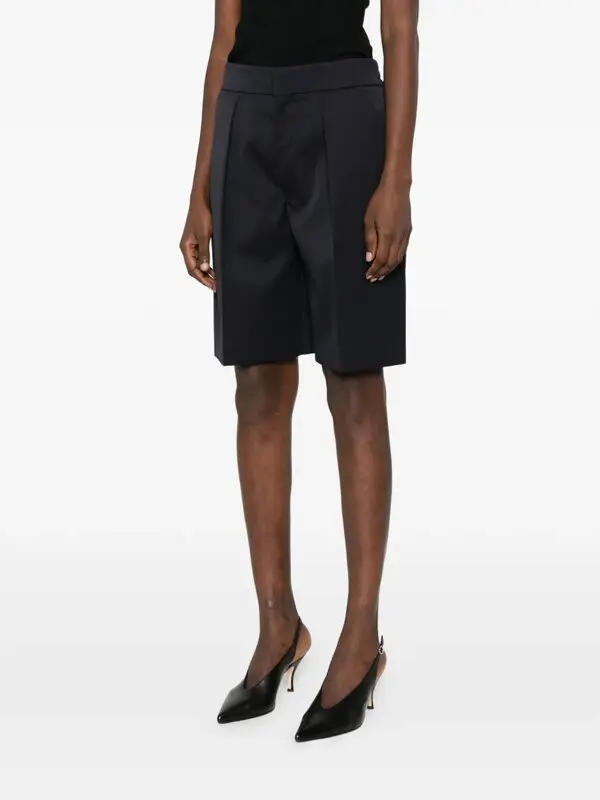 Victoria Beckham Pleated-front Knee-length Shorts