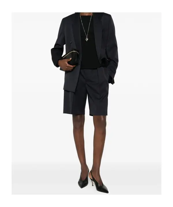 Victoria Beckham Pleated-front Knee-length Shorts