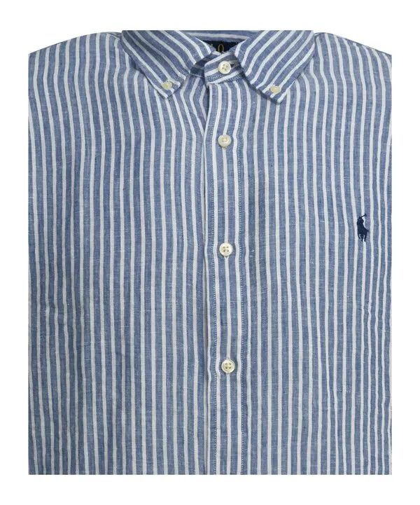 Polo Ralph Lauren Logo Detailed Striped Shirt