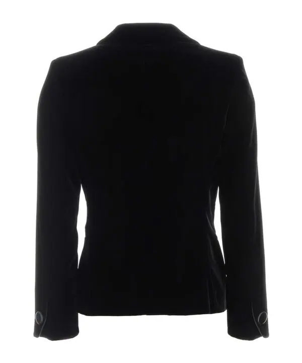 Giorgio Armani Single-breasted Jacket In Stretch Velvet